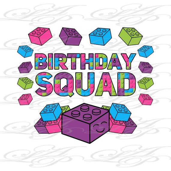 Blocks Birthday PNG Design Colored Blocks Digital Download | Etsy