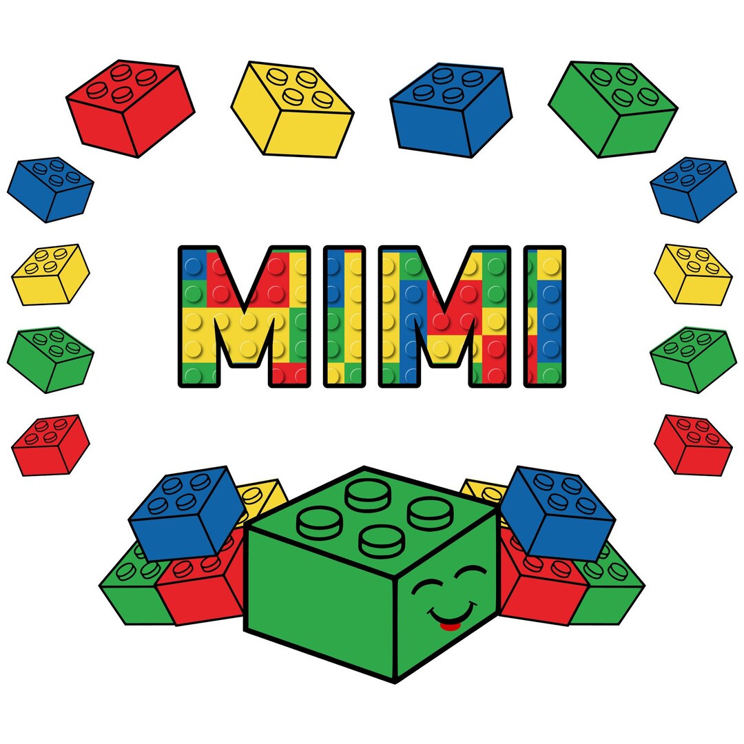 Blocks Mimi Birthday PNG Design | Colored Blocks Digital Download ...