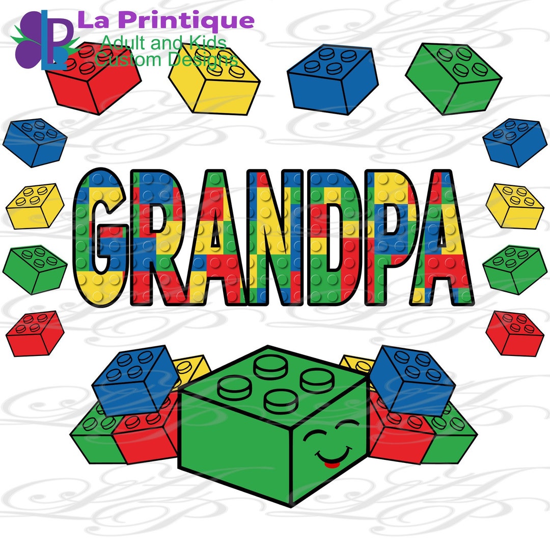 Blocks Grandpa Birthday PNG Design (digital Download) - Etsy