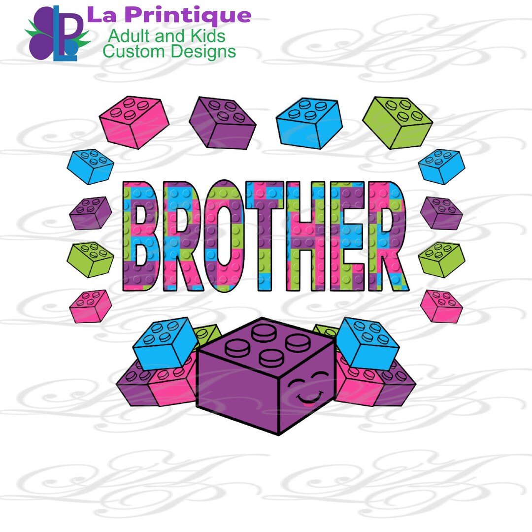 Blocks Brother Birthday PNG Design (digital Download) - Etsy