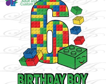 Blocks 4th Birthday Boy PNG Design Colored Blocks Digital Download ...