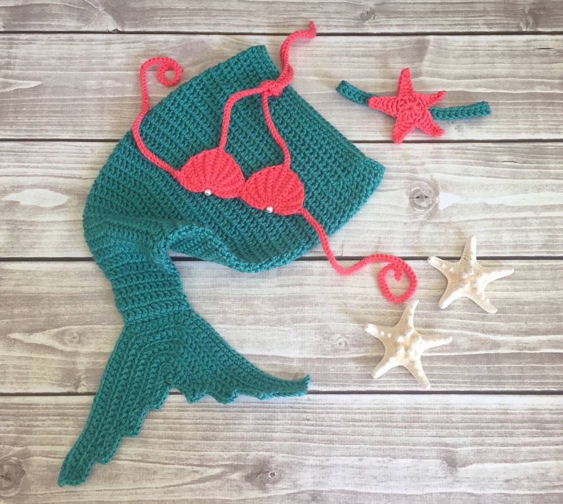 Mermaid Tail Set, Baby Mermaid Tail, Mermaid Tail, Newborn Photo Prop ...