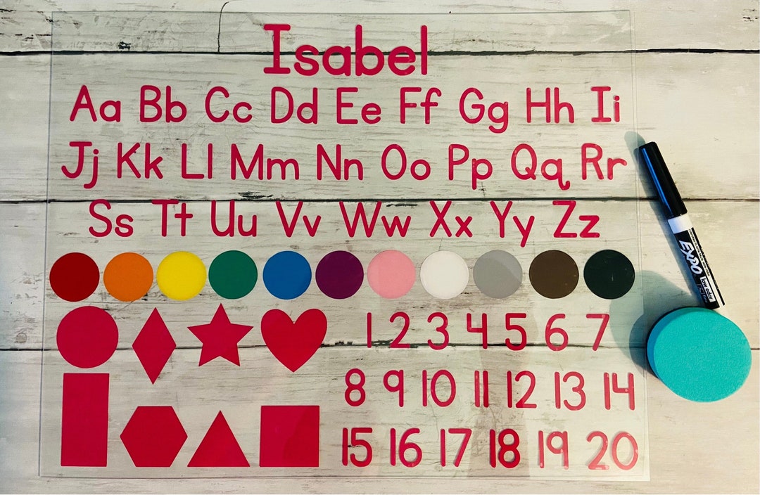 Name Tracing Board | Dry Erase Learning Board | Reusable Personalized ...