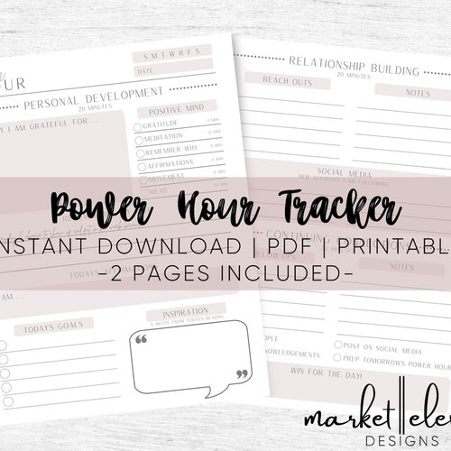 Power Hour Printable PDF - Etsy