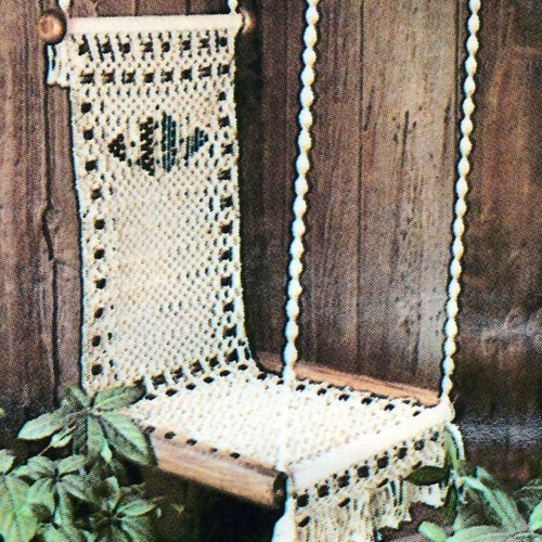Hanging Chair PDF Pattern Vintage Home Decor Macrame Chair | Etsy