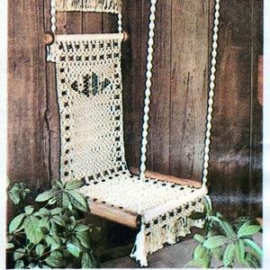 PDF Macrame Chair Swing Instructions 1970's Boho - Unique - DIY Digital ...