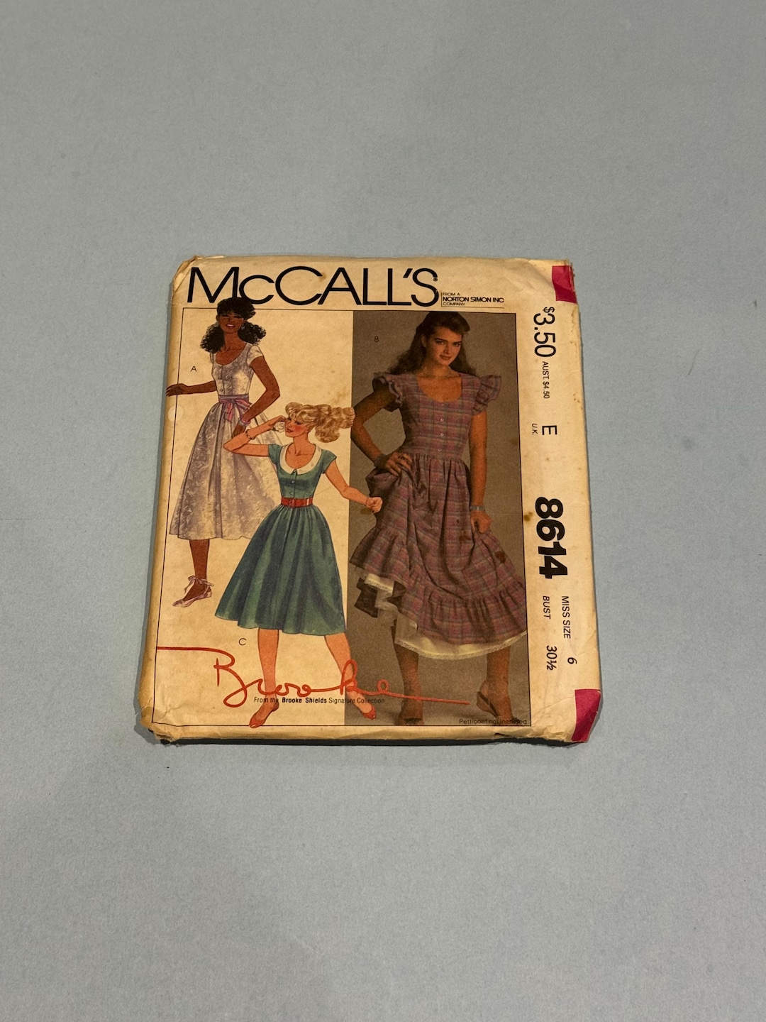 UNCUT Mccall's 8614 Brooke Shields Pullover Dress Sewing Pattern - Size ...
