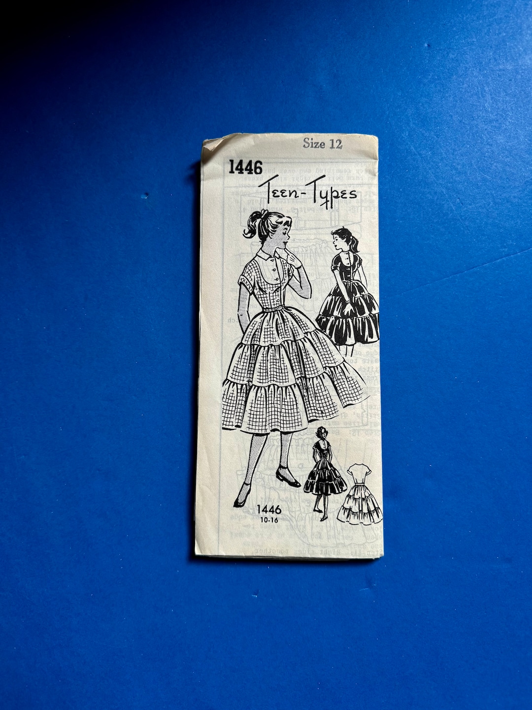 Rare Vintage Mail Order "teen-types" 1446 Dress With Full Tiered Skirt ...