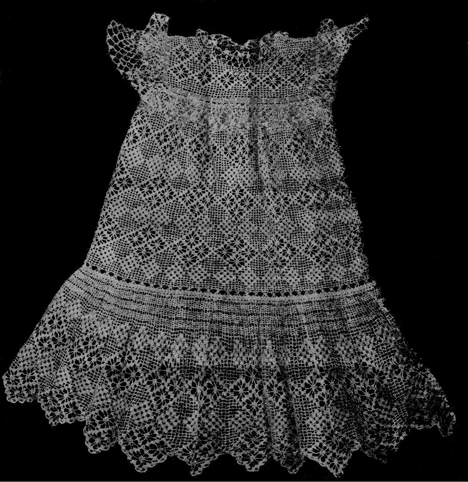 PDF Vintage 1913 Crochet Pattern / Baby's Short Dress in Crochet for ...