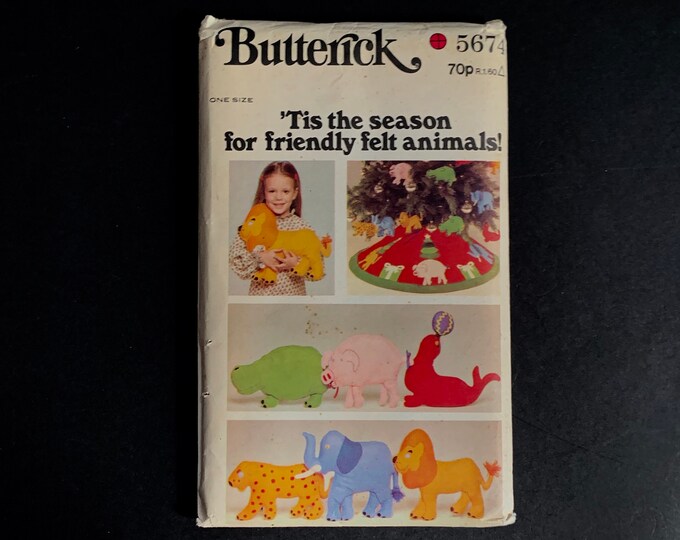 Butterick 5674- Sewing Pattern - Stuffed Animal Ornaments, Pillows ...