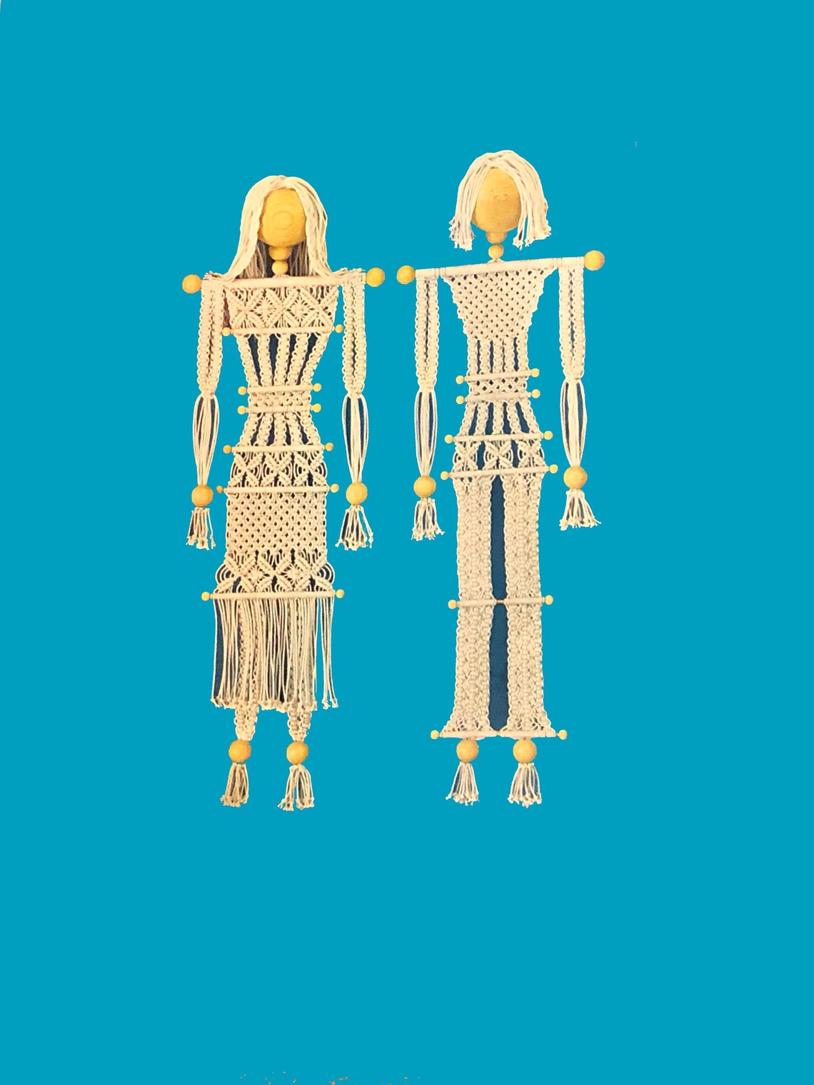 PDF Boy & Girl Shadow Box Figures Macrame Wall Hanging - Macrame ...