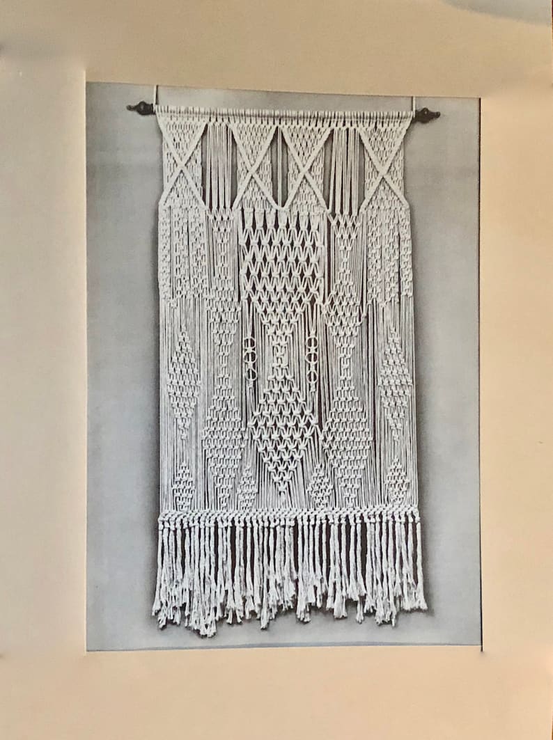 PDF Wall Hanging Window Shade Curtain Square Knots Macrame - Etsy