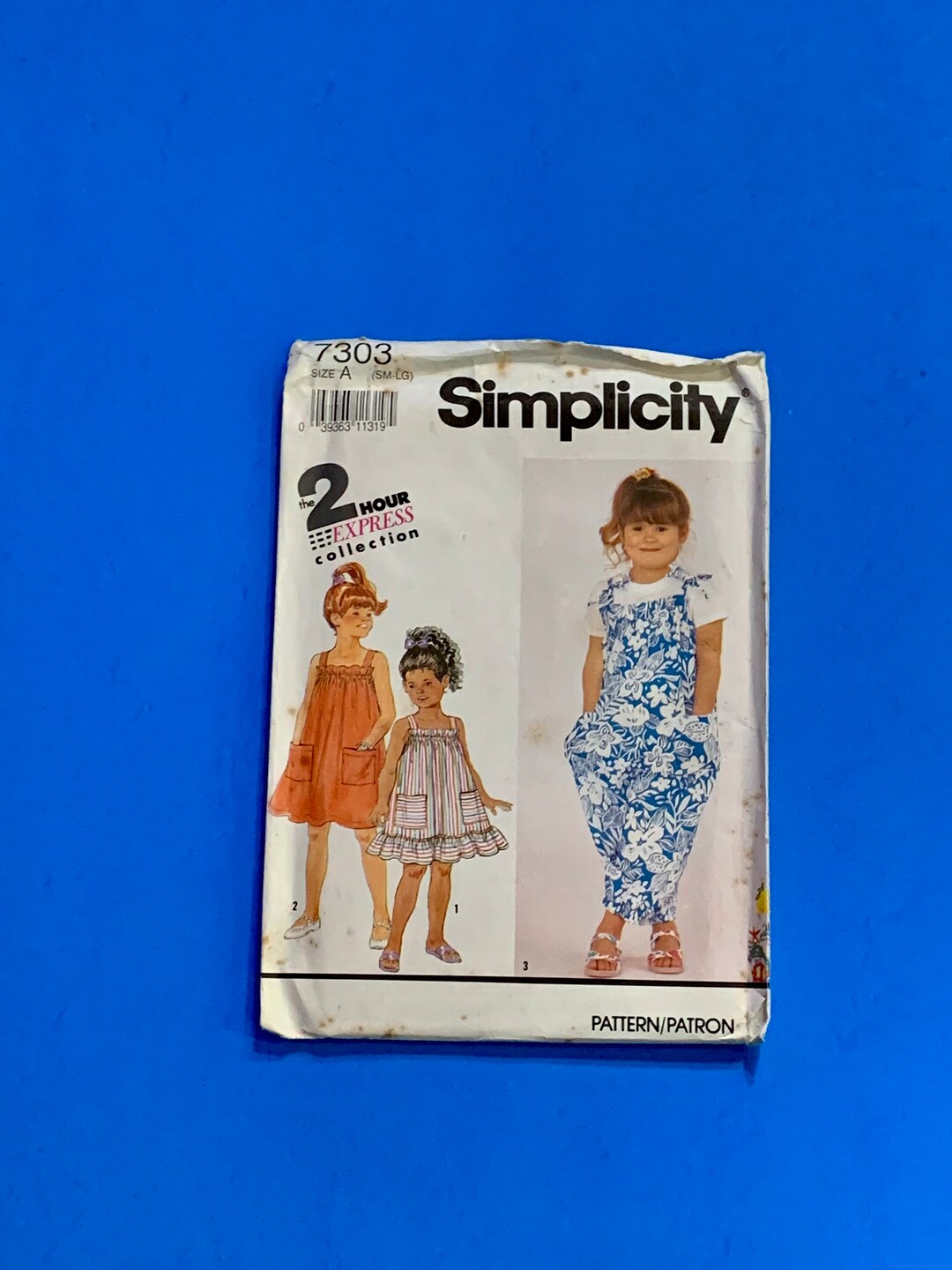 UNCUT Simplicity 7303 Child's Dress and Jumpsuit Sewing - Etsy
