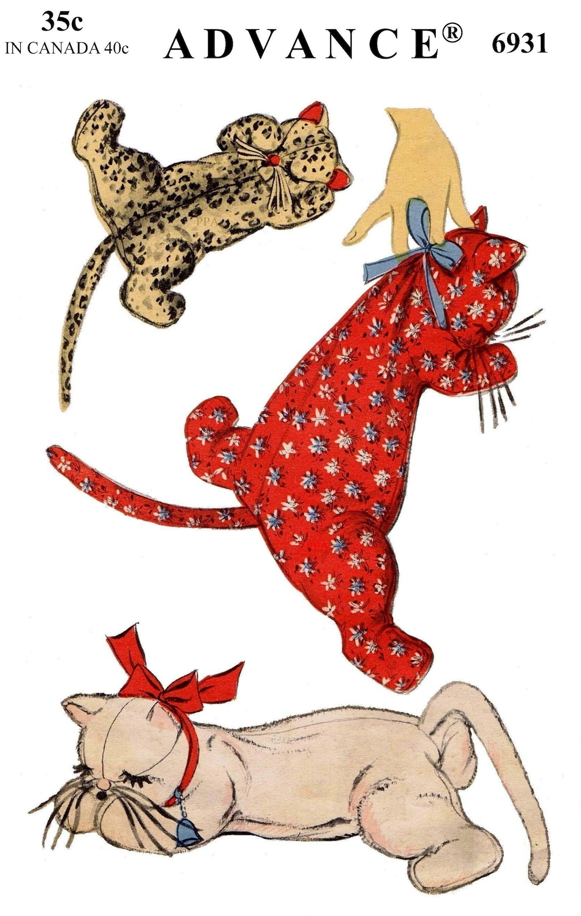 PDF Digital Download A4/letter Paper Advance 6931 1940's Sleeping CAT ...