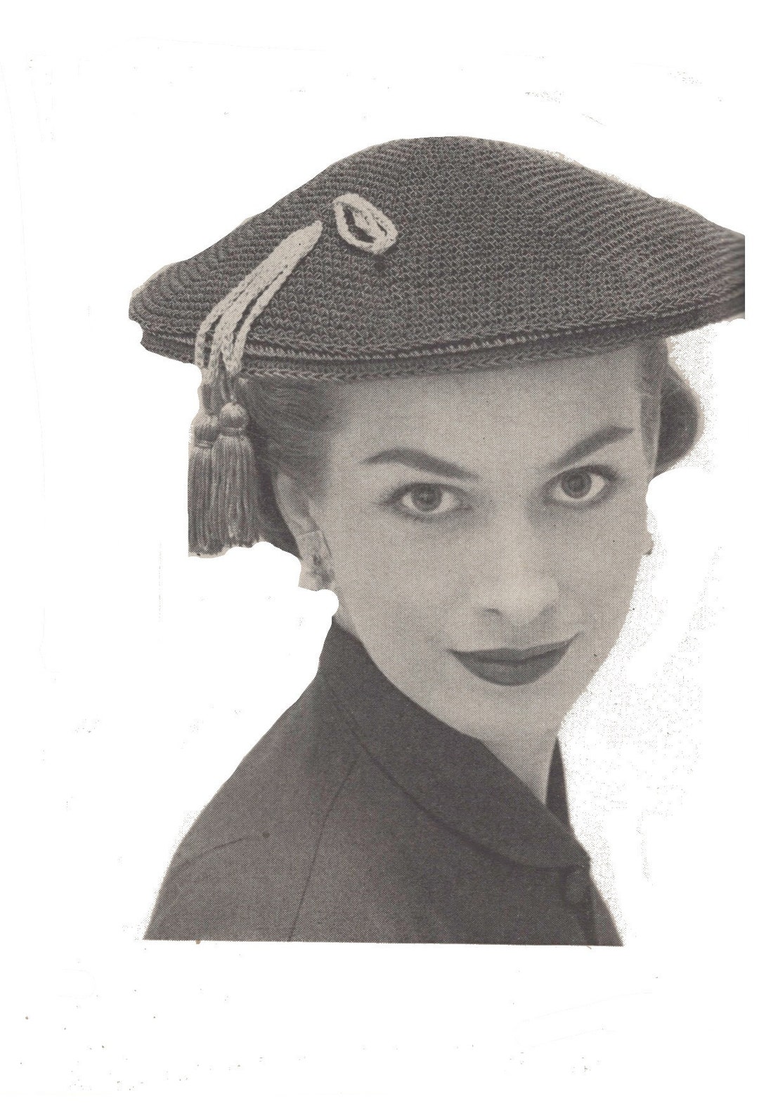 PDF 50's Vintage Crochet Hat Pattern - Inverted Saucer Hat - Digital ...