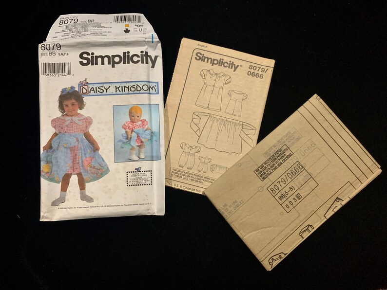 Simplicity Daisy Kingdom Sewing Pattern 8079 Size BB 5 6 - Etsy