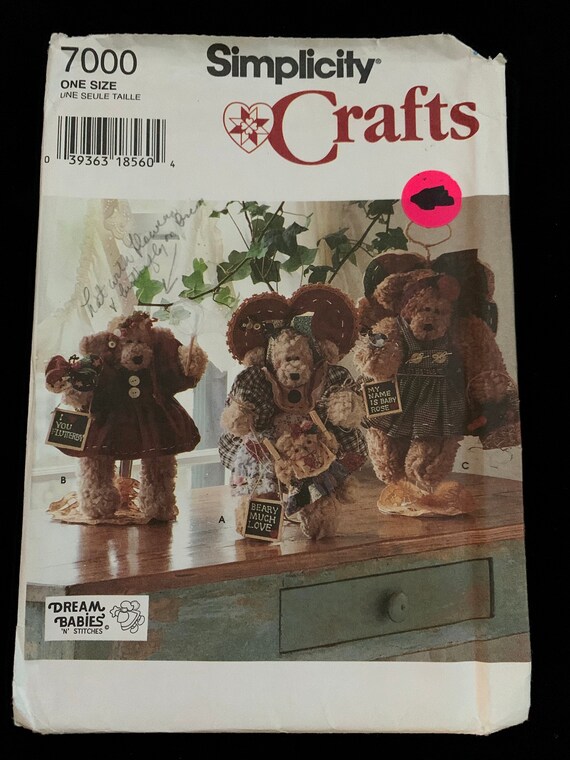 Simplicity Crafts 7000 12 Jointed Teddy Bear by Dream Babies 'N ...
