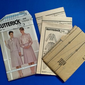 UNCUT Butterick 6448 Misses Jacket, Skirt and Blouse (suit) Sewing ...