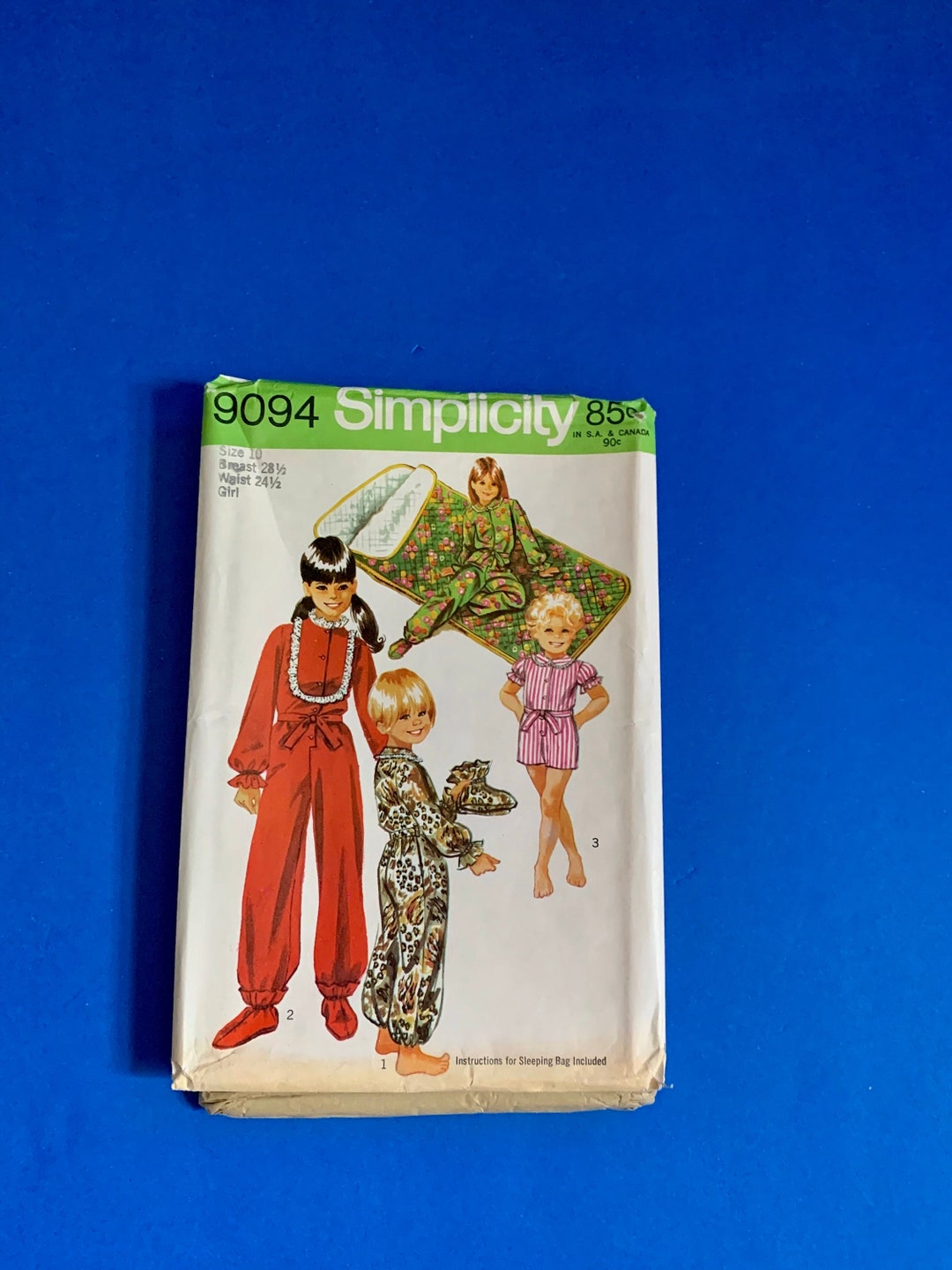 UNCUT Simplicity 9094 Sewing Pattern Child's Pajamas in Two Lengths ...