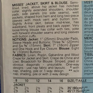 UNCUT Butterick 6448 Misses Jacket, Skirt and Blouse (suit) Sewing ...