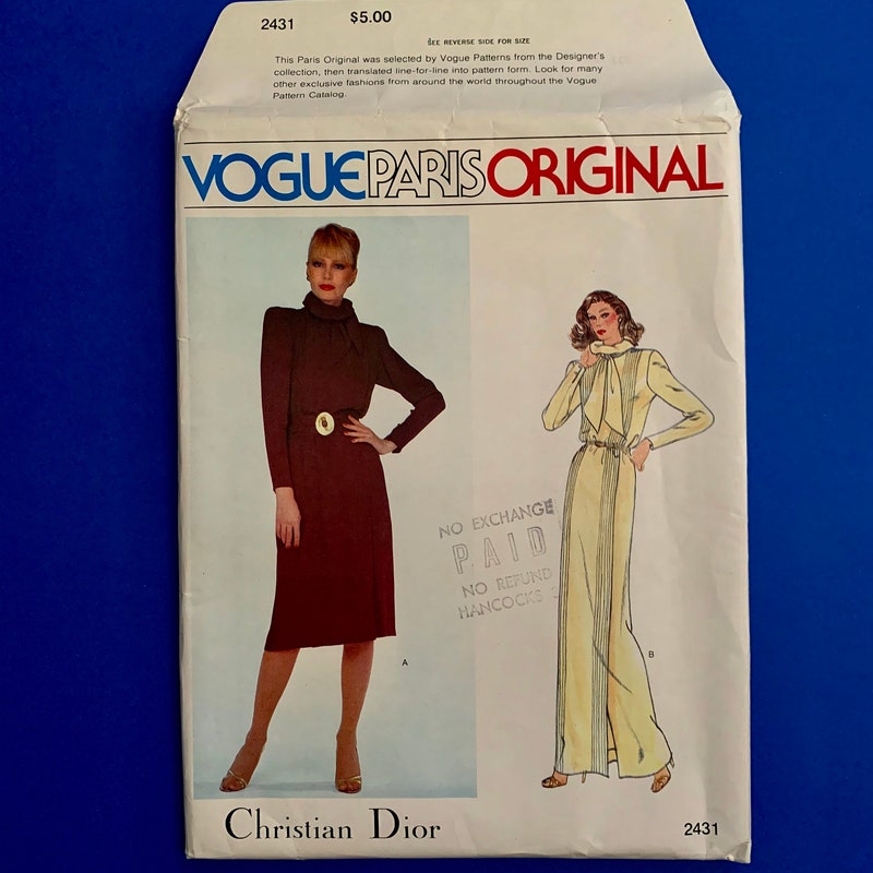 Dior Dress Pattern - Etsy