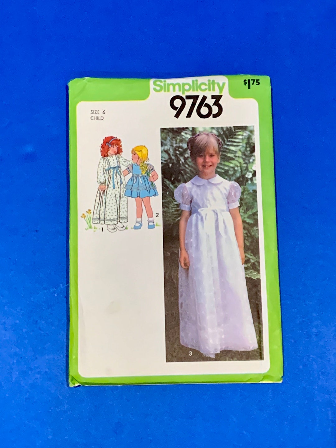 UNCUT Simplicity 9763 Child's Lined Dress in 2 Lengths Sewing Pattern ...