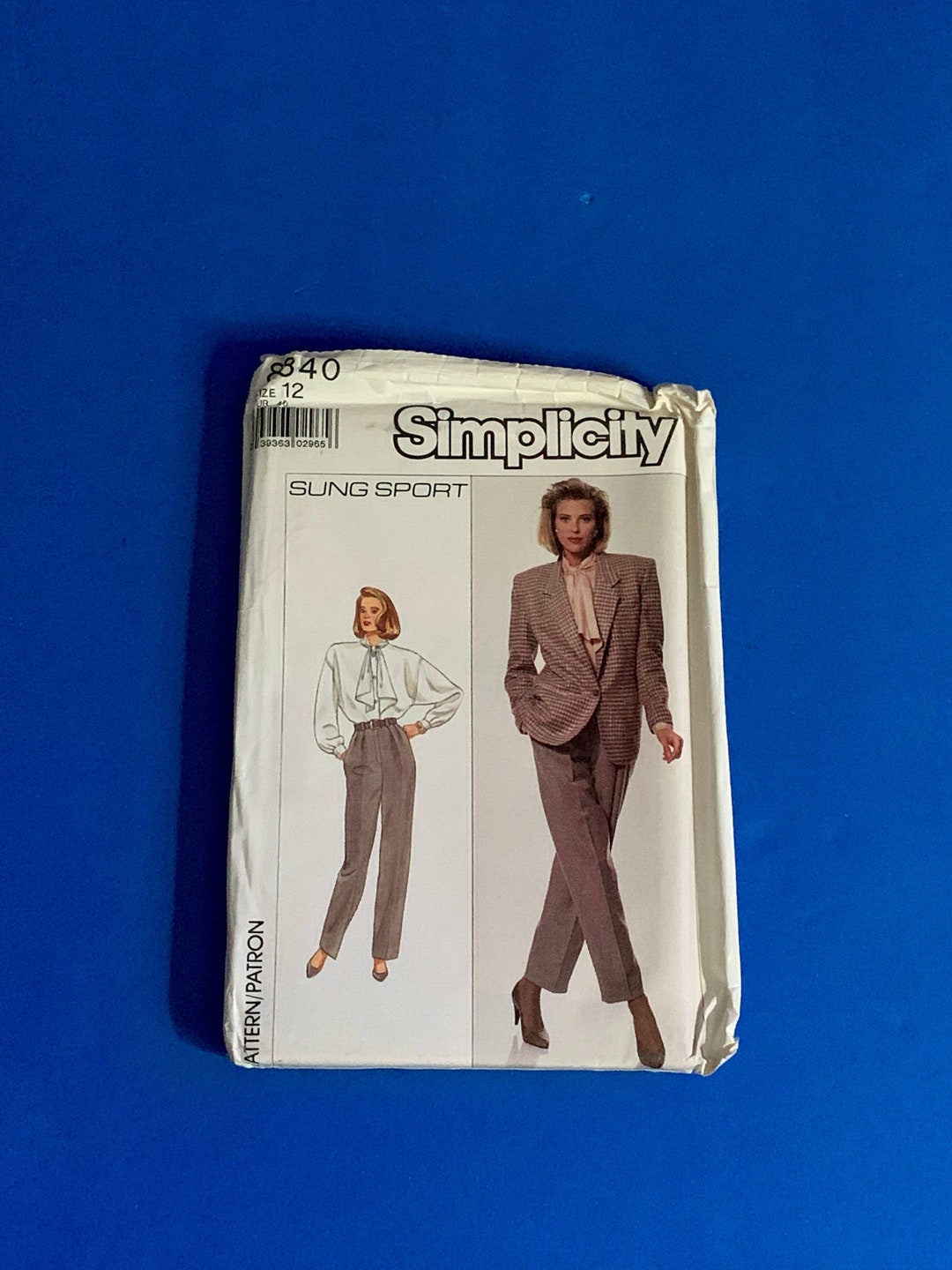UNCUT Simplicity 8340 Misses Blouse, Pants and Loose-fitting Lined ...