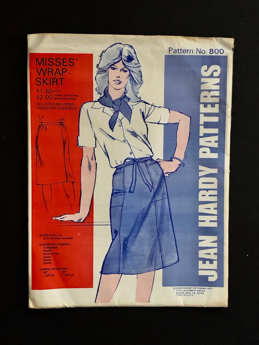 Jean Hardy Patterns - Misses Wrap Skirt - All Sizes - Pattern No. 800 ...