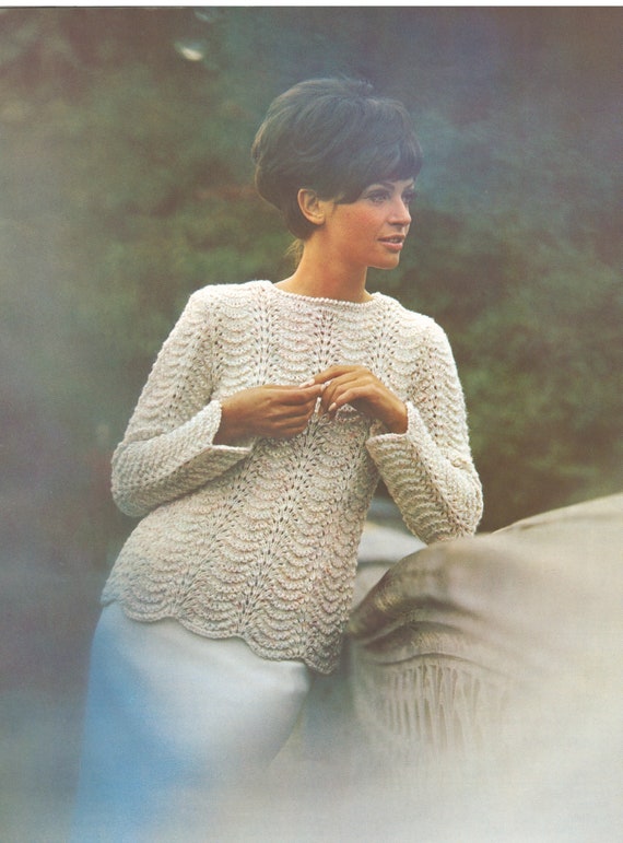 PDF Digital Delivery Vintage 1960s Knit Pattern Feather and | Etsy