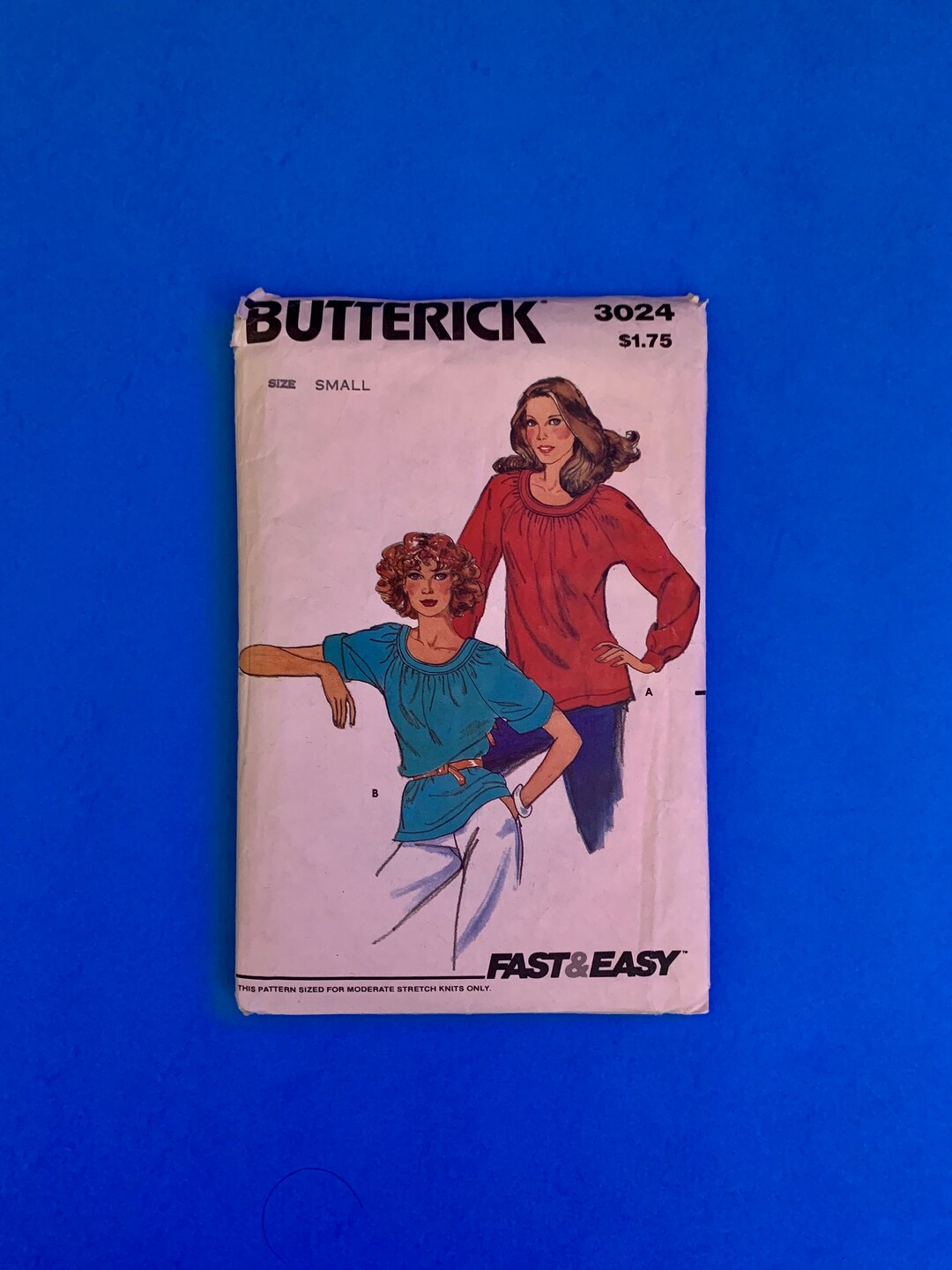 Butterick 3024 Misses Fast and Easy Blouse / Top Sewing Pattern - Size ...