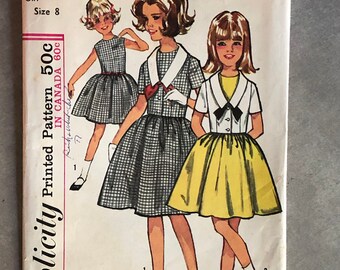 Simplicity Girls' One-piece Dress and Jacket Pattern 3505 - Etsy