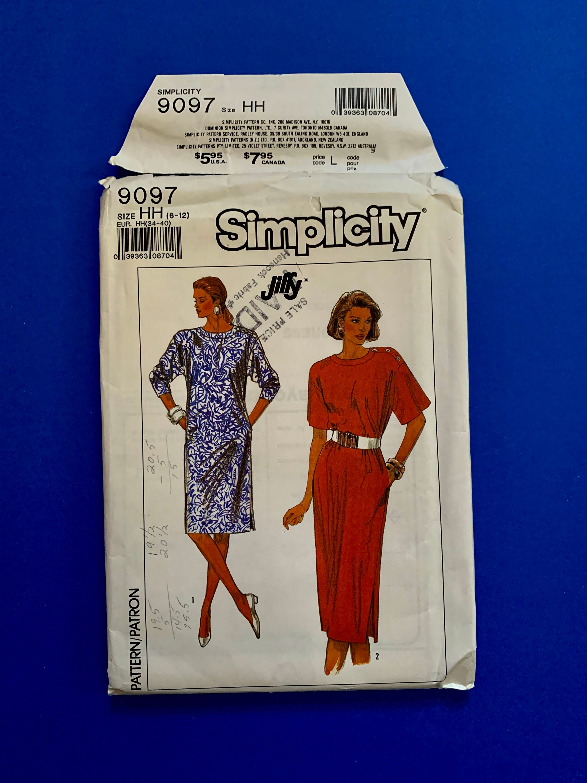 UNCUT Simplicity 9097 Misses Jiffy Straight Dress in 2 Lengths - Etsy ...