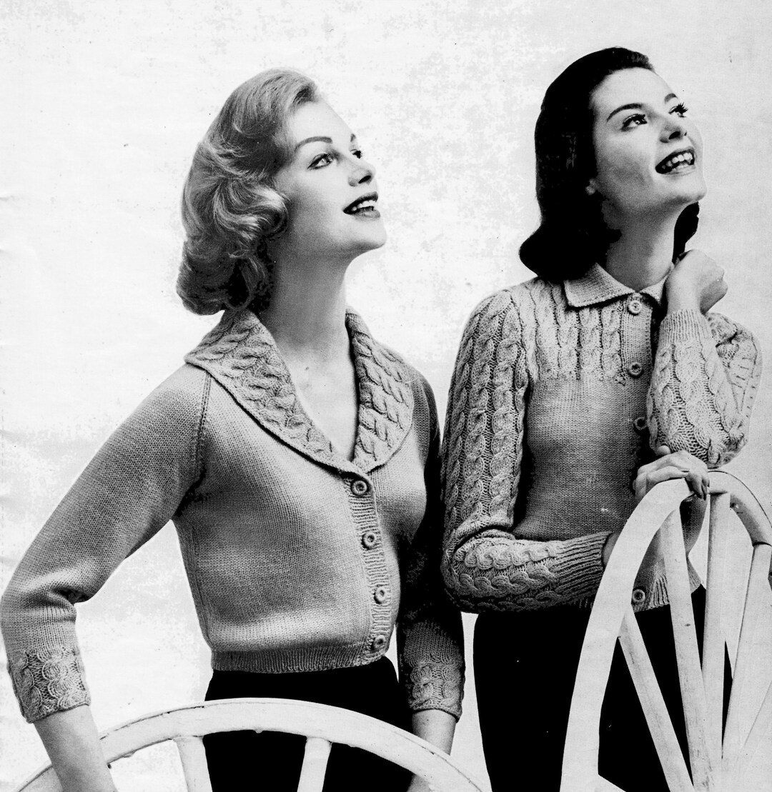 PDF Digital Delivery Vintage 1950s Knitting Patterns/women's 50s Knit ...