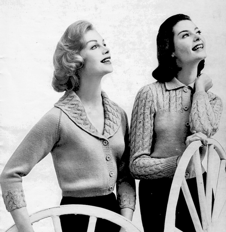 PDF Digital Delivery Vintage 1950s Knitting Patterns/women's 50s Knit ...