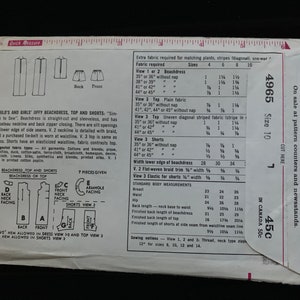 1960's Simplicity Girls' Jiffy Beach Dress, Top and Shorts Sewing ...