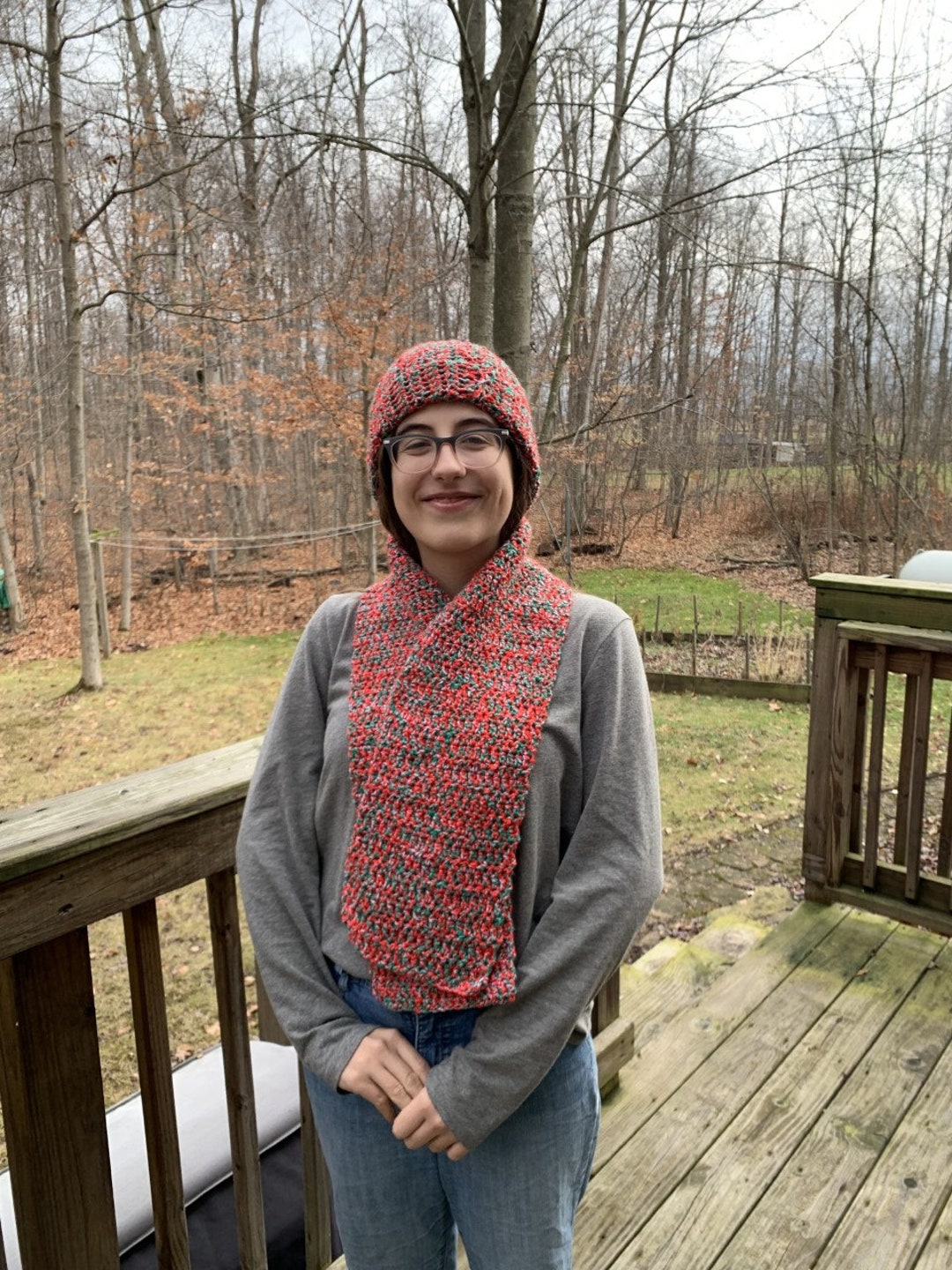 Christmas Hat and Scarf Combo - Etsy