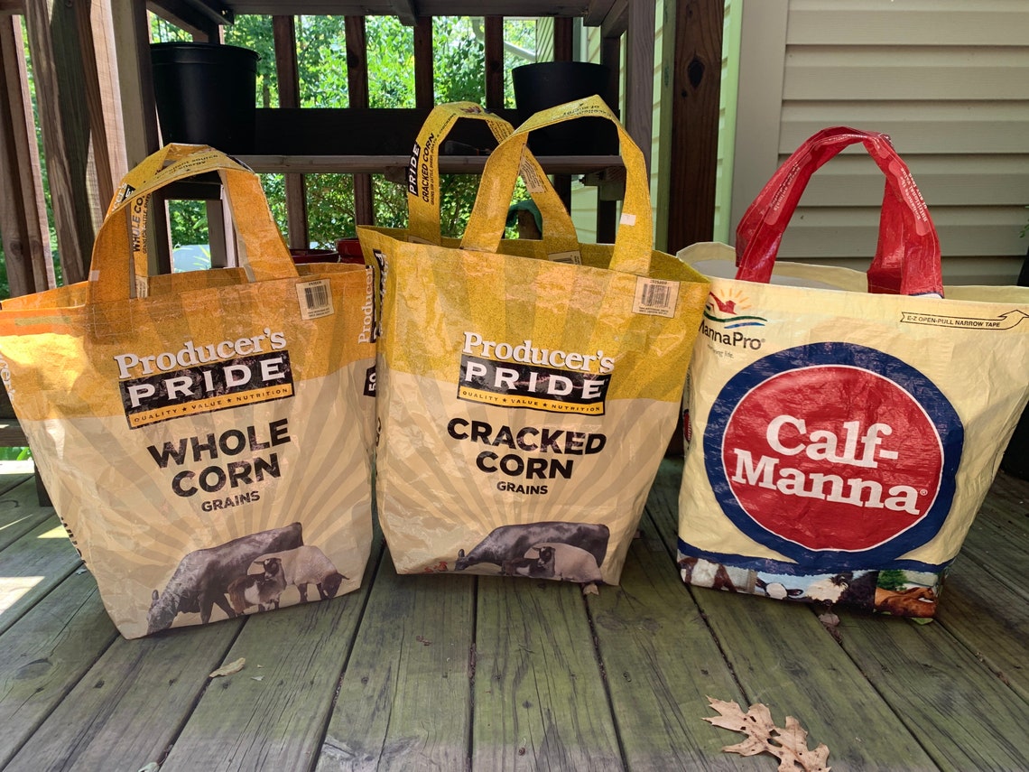 Upcycled Tote Bags From Feed Bags - Etsy