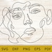 Line Art, Face Svg, Line Svg, One Line Drawing, Woman Svg, Girl Drawing ...