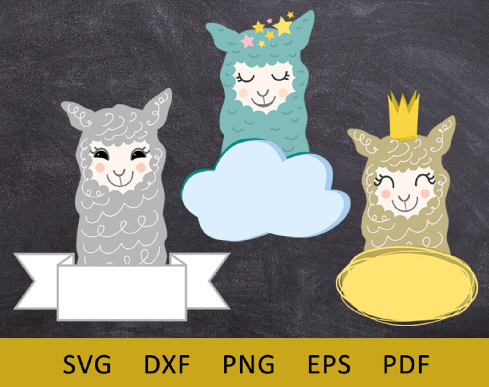 Llama Frame Svg, Alpaca Svg, Cute Llama Clipart, Cut File, Cricut ...