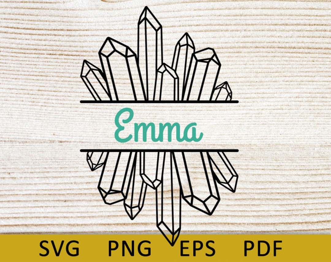 Monogram Frame Svg, Crystal Monogram Frame Svg, Name Frame Svg, Split ...