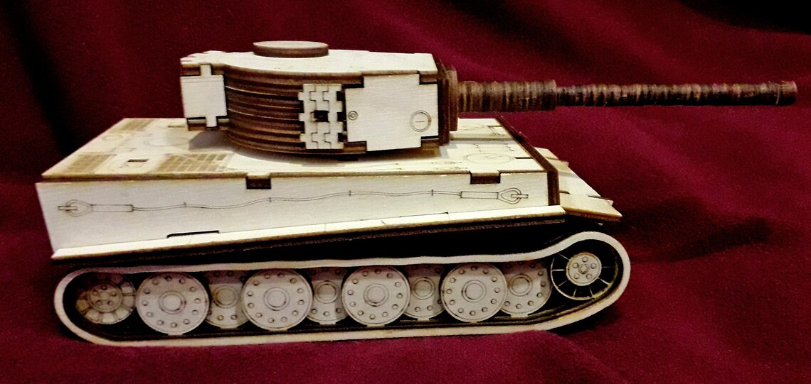 Panzer tiger tank vector model for laser cut cnc 3 mm DXF | Etsy