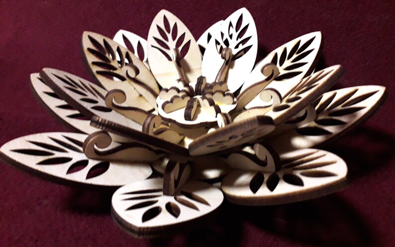 Flower 2 vector model for laser cut cnc plan 3 mm DXF CDR ai | Etsy