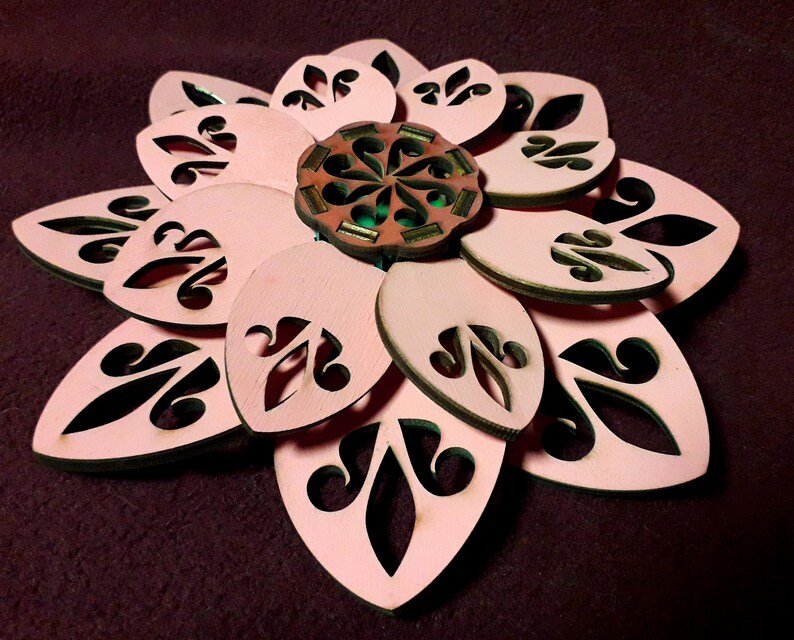 Flower 3 vector model for laser cut cnc 3 mm DXF CDR ai eps | Etsy