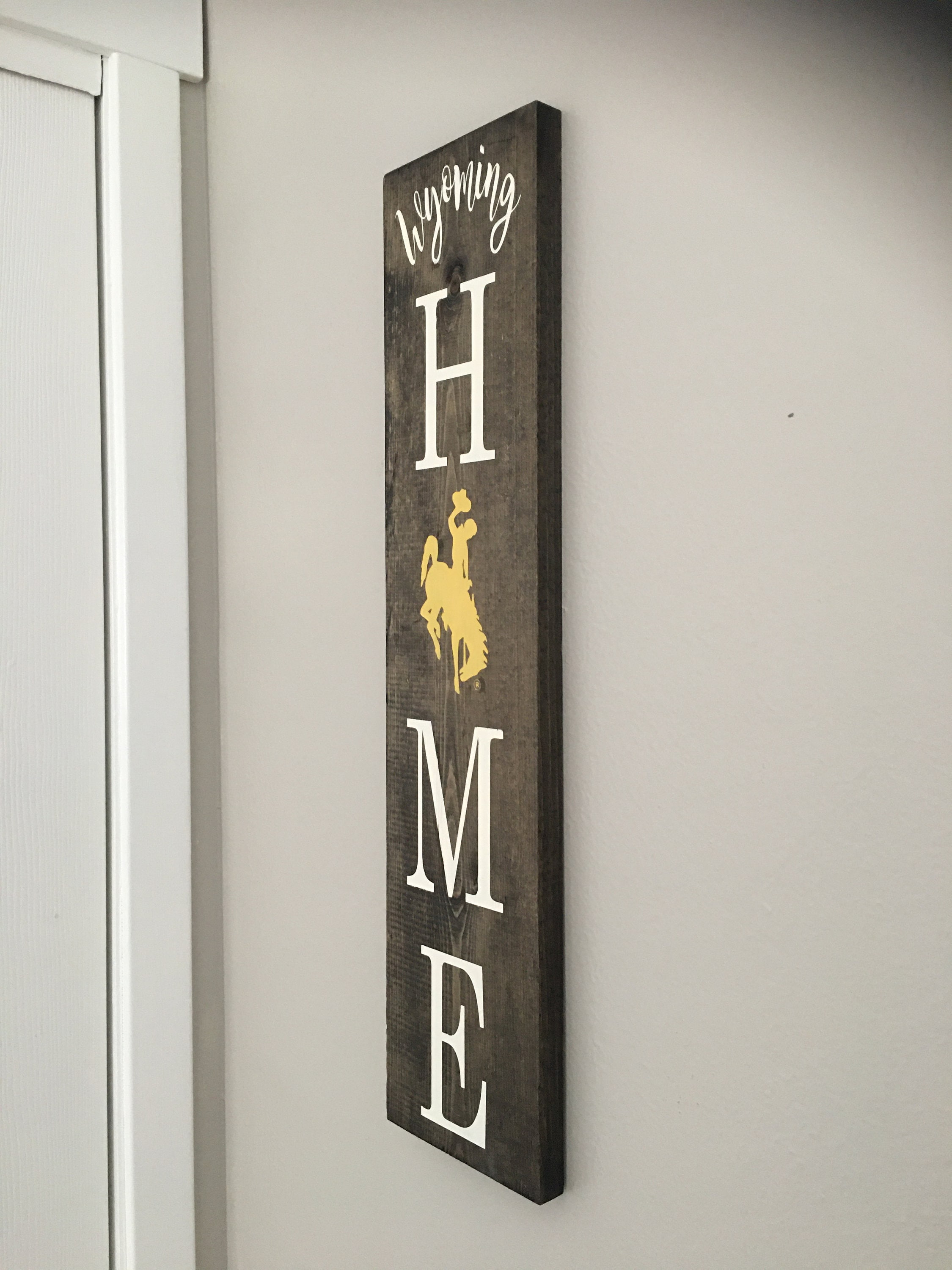 Licensed Wyoming Home Vertical Sign, Wyoming Home Decor, Vertical Sign ...