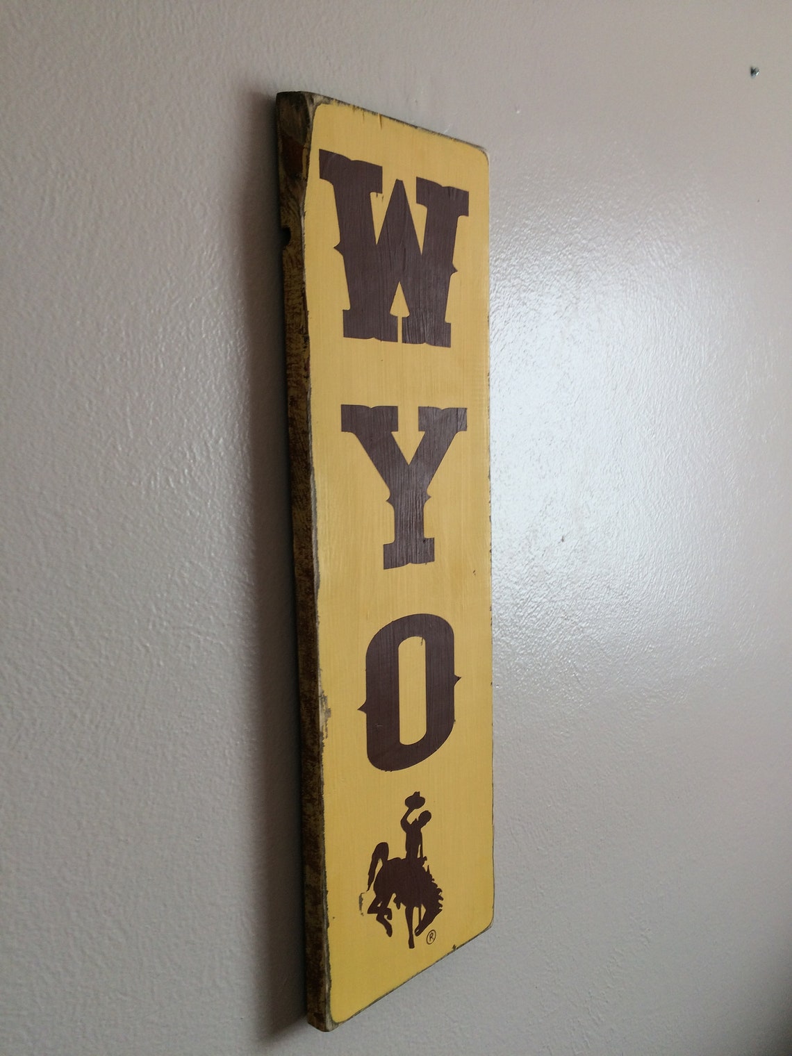 Licensed WYO Vertical Sign, Wyoming Cowboys, Vertical Sign, Wyoming ...