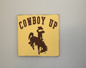 Cowboy up Wood Sign - Etsy