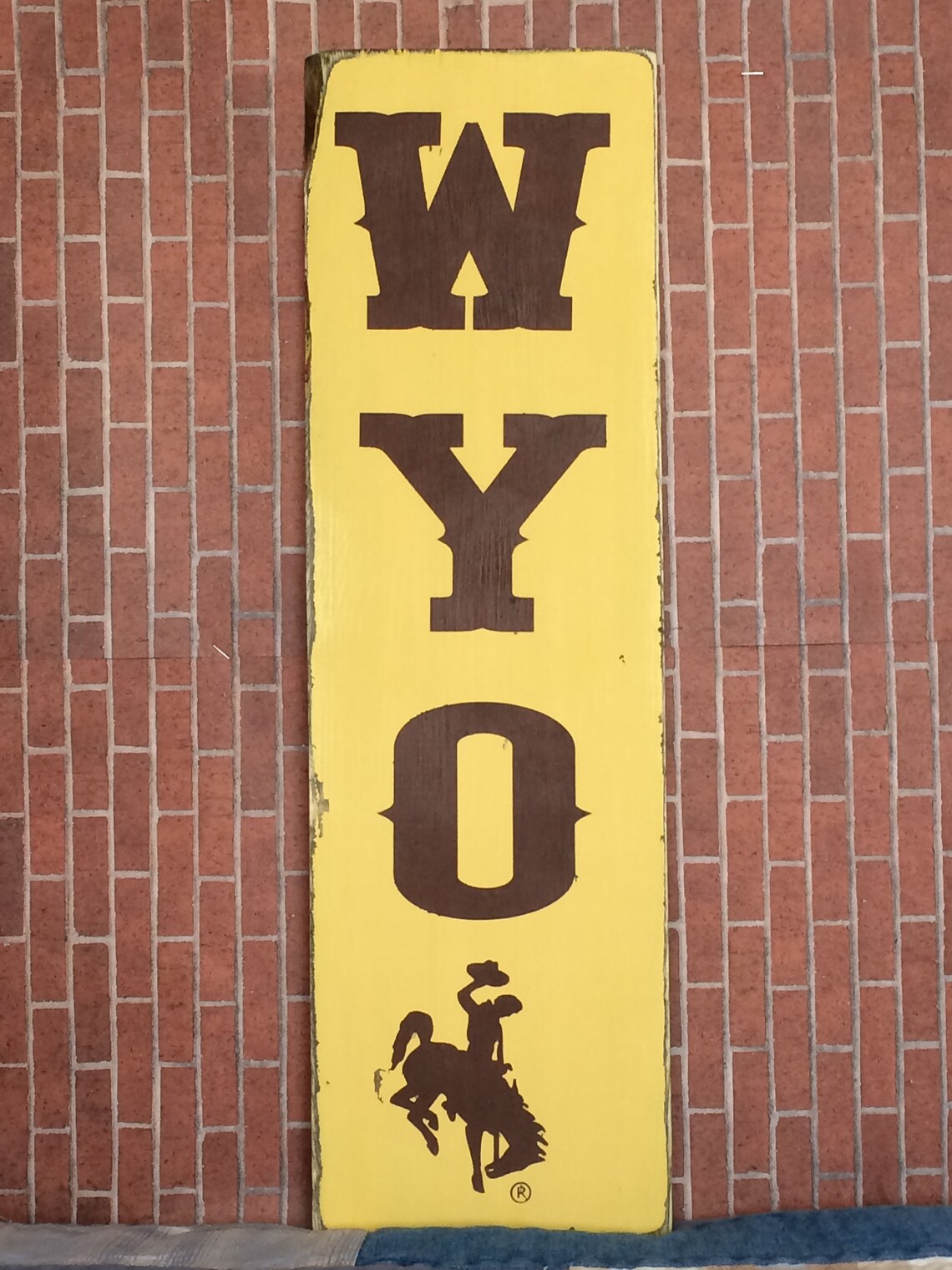 Licensed WYO Vertical Sign, Wyoming Cowboys, Vertical Sign, Wyoming ...