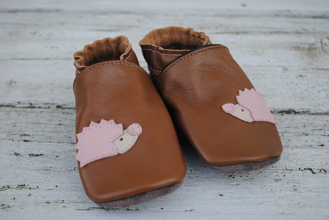 Crawling Shoes Hedgehog, Cappucchino-powder Pink - Etsy