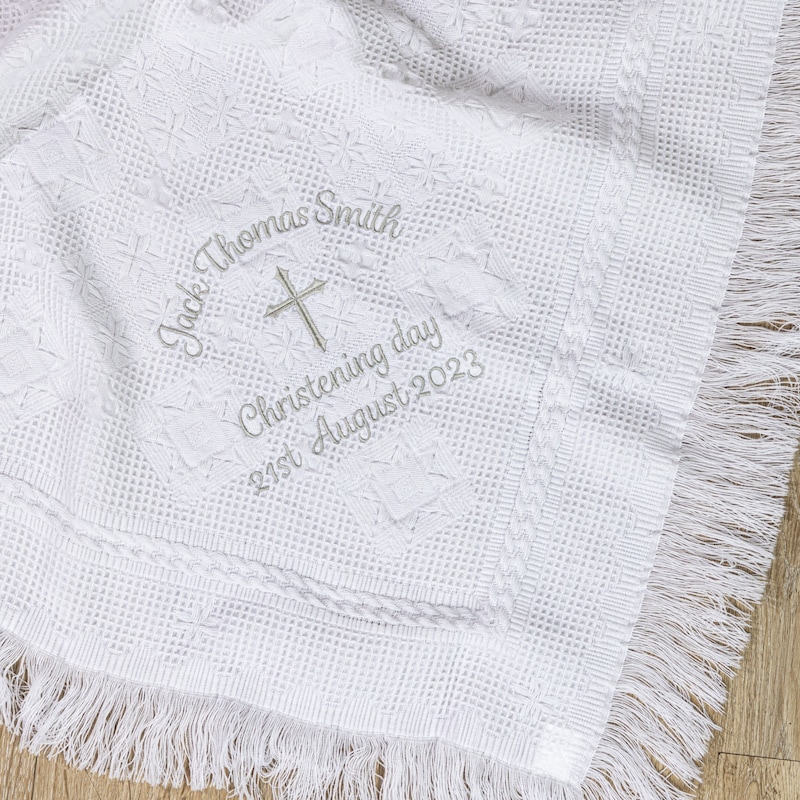 Custom Christening Shawl - Etsy
