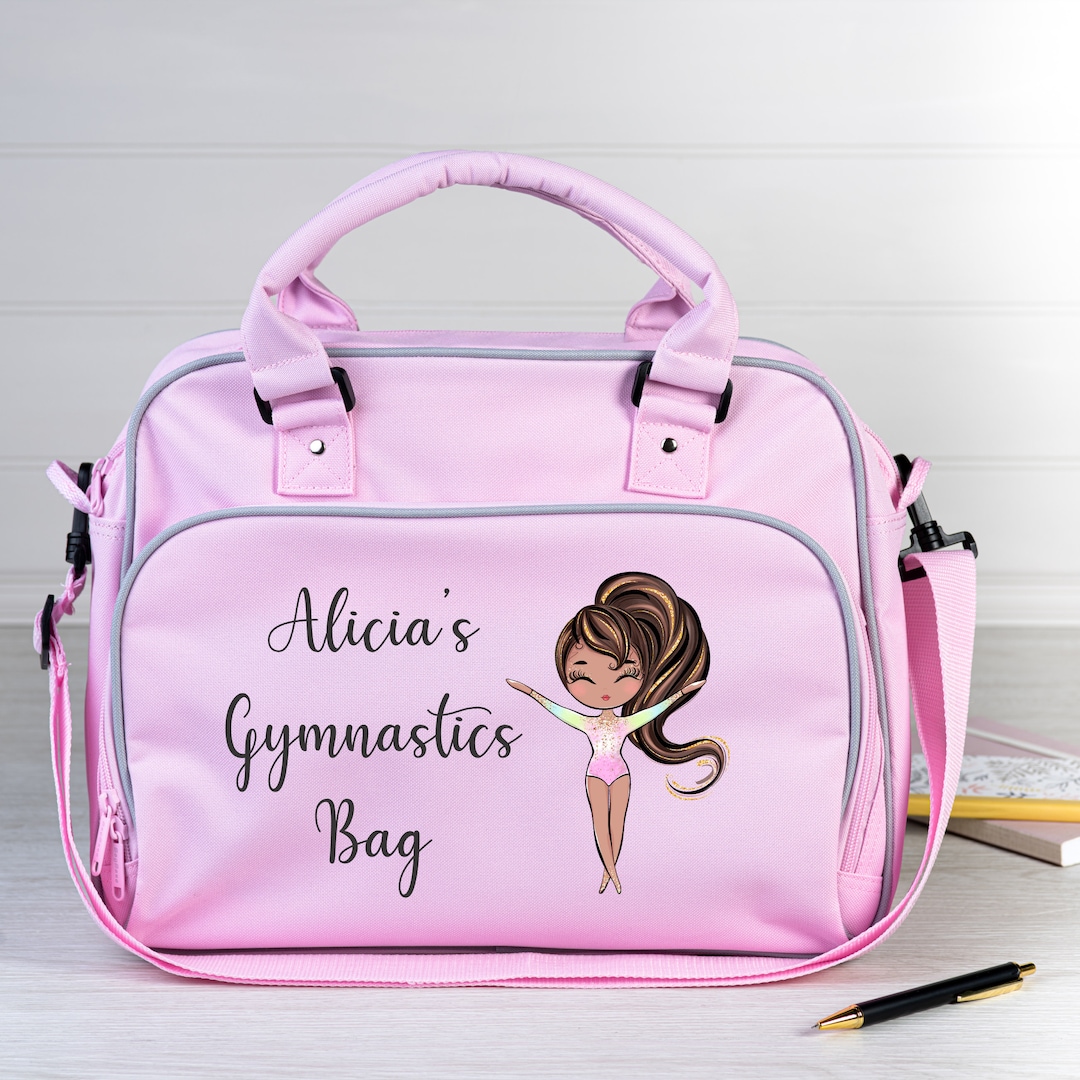 Personalised Gymnastics Bag - Black, Brown, POC Gymnast - Custom Name ...